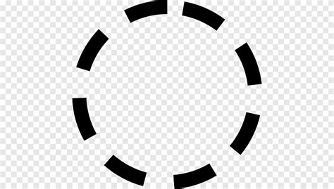 Geometría de iconos de equipo de círculo línea punteada blanco texto