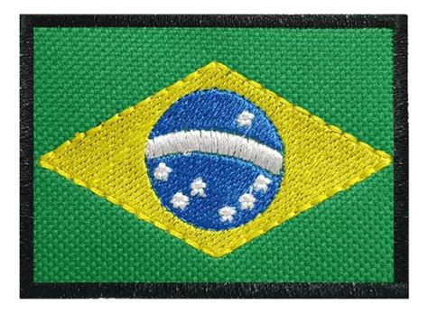 Patch Bordado Bandeira Do Brasil Frete Gr Tis