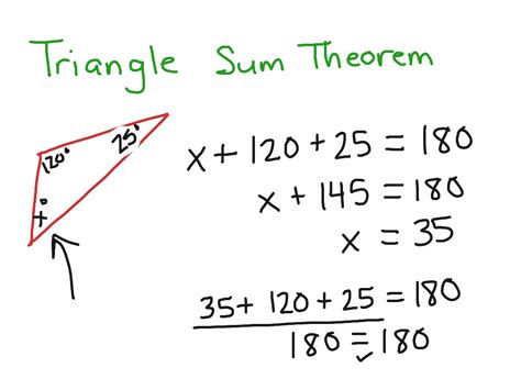 triangle sum theorem examples