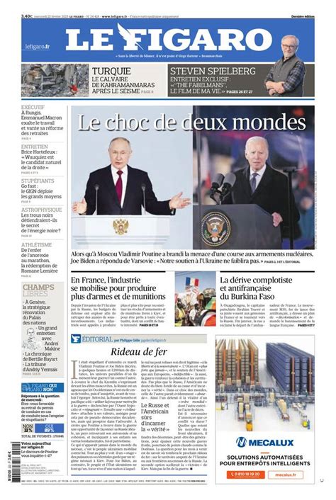 Le Figaro édition numérique du 22 février 2023