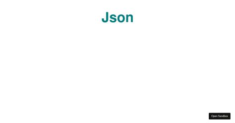 Json Codesandbox