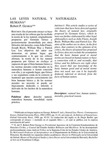 Las Leyes Natural Y Naturaleza Humana Derecho Y Leyes Udocz