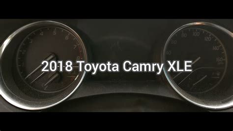 Toyota Camry 2018 XLE Gauge Cluster Startup Sequence YouTube