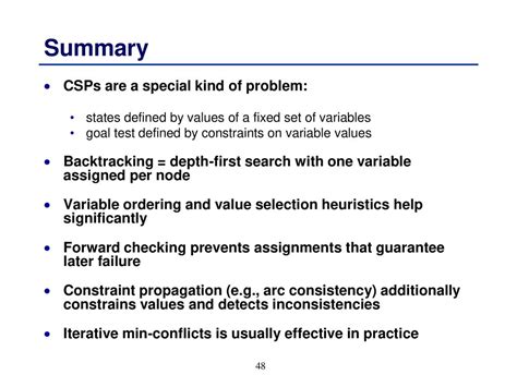 constraint satisfaction problems a quick overview ppt download