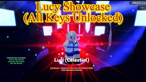 MAX LEVEL LUCY ALL KEYS UNLOCKED SHOWCASE In Anime Adventure YouTube