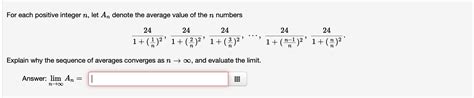 solved for each positive integer n let an denote the