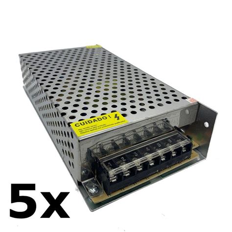 Kit 5 Fonte Chaveada 12V 15A 180W Colméia Estabilizada Bivolt cftv
