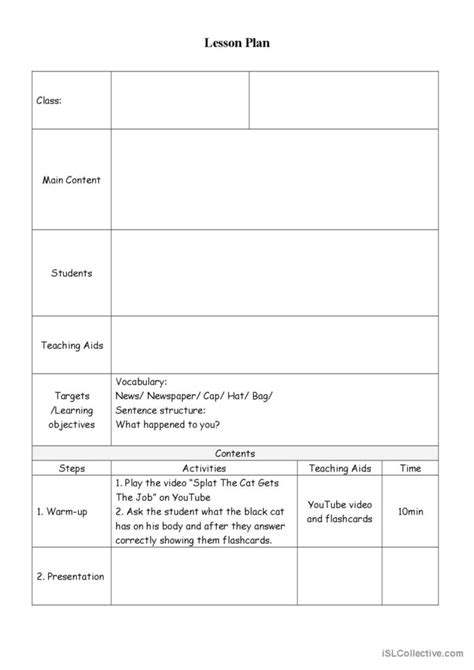 Lesson Plan Fran Ais Fle Fiches Pedagogiques Pdf Doc