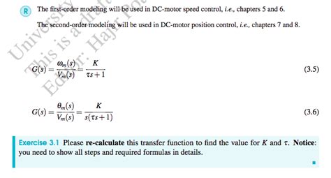 solved 3 1 dc motor modeling and parameter identification dc
