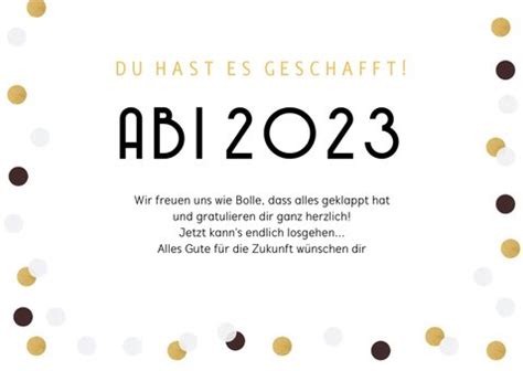 Abitur Glückwunschkarte Konfetti Send a Smile