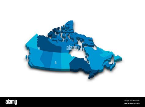 Canad Mapa Pol Tico De Las Divisiones Administrativas Imagen Vector De