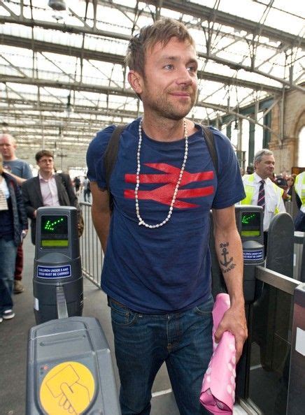 Damon Albarn Of Blur And Gorillaz Fame Arrives In Glasgow With His