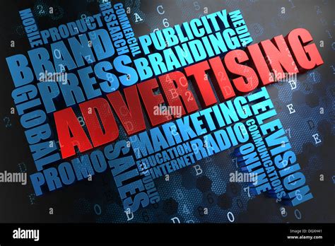 Advertising Wordcloud Concept Stock Photo Alamy