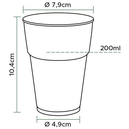 Kunststoffbecher Transparent aus PS Crystal für Bier 200ml 40 Stück