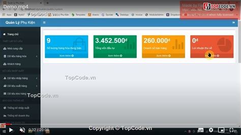 full source code website quản lý phụ kiện laravel mysql báo cáo