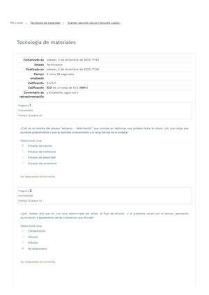 Examen Semana Tdm Tecnolog A De Materiales Mis Cursos