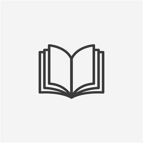 Open Book Icon Vector Textbook Library Study Literature Education