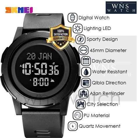 Jual LIMITED Jam Tangan Digital Pria Original Muslim Qibla