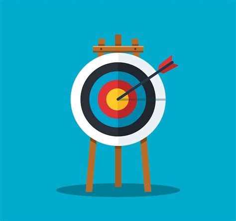Premium Vector Archery Target Goal Achieve Concept