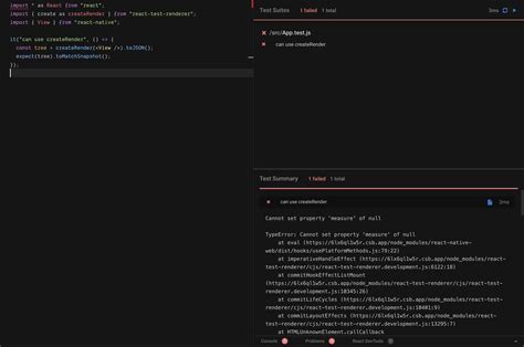 Issue With React Test Renderer S Create Function Issue 1679