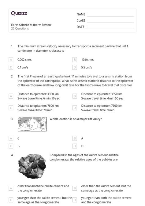 50 Earth Space Science Worksheets On Quizizz Free Printable