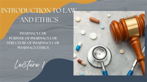 Introduction To Law And Ethics Lecture 1 Pharmacy Law Pharmacy Ethics