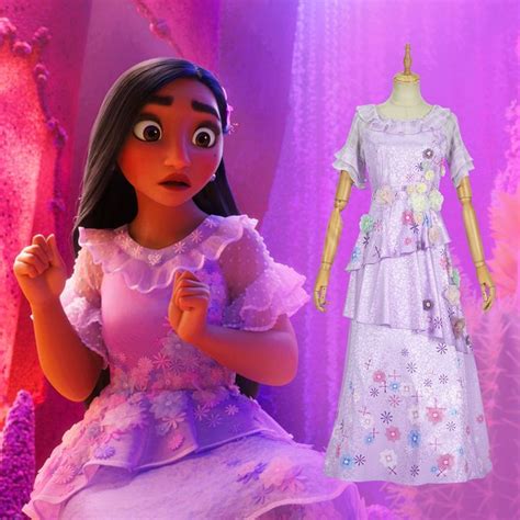 Anime Encanto Isabella Madrigal Cosplay Costumes Purple Cosplay