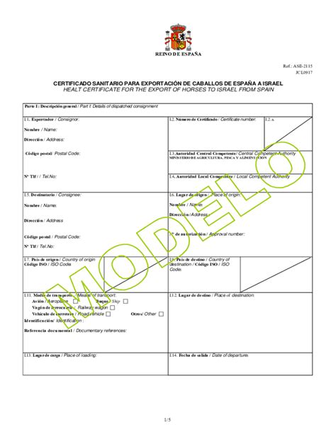 Completable En línea Veterinary Health Certificate for Export of