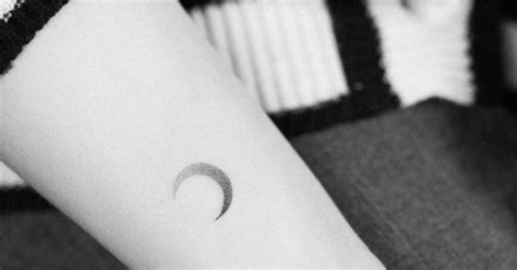 Minimalist Crescent Moon Tattoo On The Inner Forearm