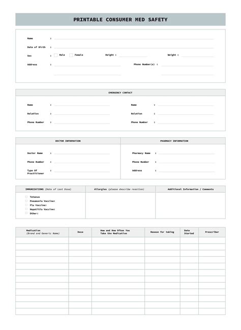 10 Best Printable Medication Log Sheet Artofit