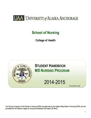 Fillable Online Uaa Alaska MS NURSING PROGRAM Uaa Alaska Fax Email