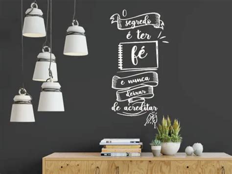 Adesivo Decorativo Frase O Segredo É Ter Fé Elo7