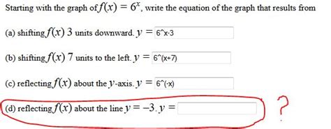 solved starting with the graph of f x 6x write the