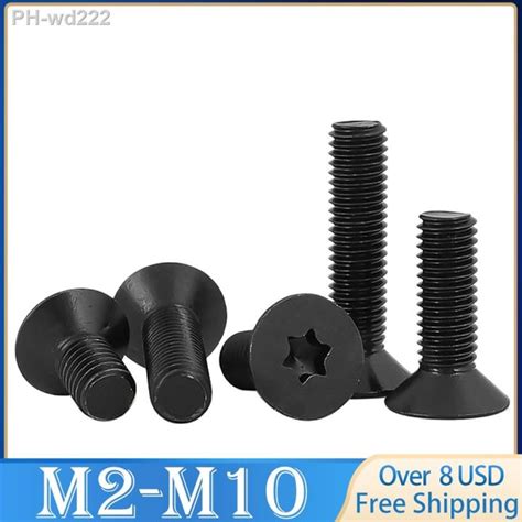 10 50 M2 M2 5 M3 M4 M5 M6 M8 M10 Black 304 Stainless Steel Six Lobe