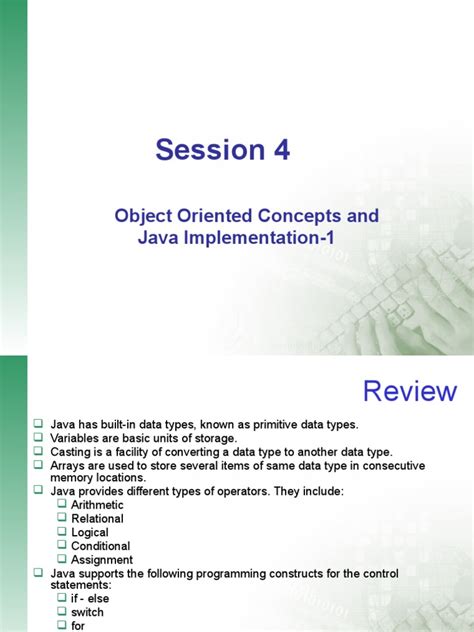java session3 pdf programming constructor object oriented programming