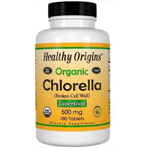 Chlorella Organic Mg Tablets Healthy Origins Proline Life