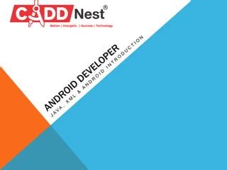 ANDROID DEVELOPER Introduction PPT Pptx