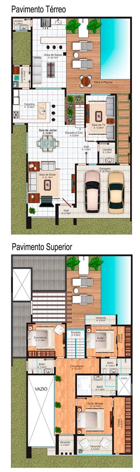 Planta De Sobrado Pequeno 3 Quartos