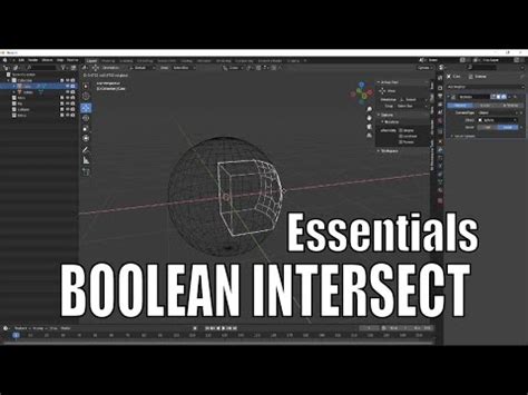 Blender Tutorial Boolean Modifier INTERSECT YouTube