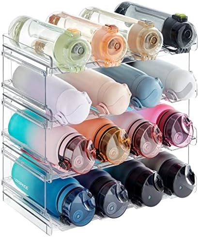 Amazon AKALOL Water Bottle Organizer For Cabinet 4 Pack Plastic