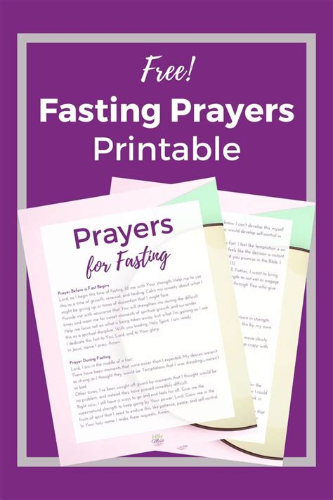 5 Best Prayers For Fasting Fast And Pray Printable Prayers Prayers