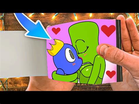 Blue Is Kissing Green Rainbow Friends Blue X Green FlipBook