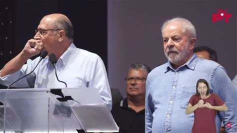 Alckmin Exalta Lula Aos Gritos Em Evento Centrais Sindicais Veja