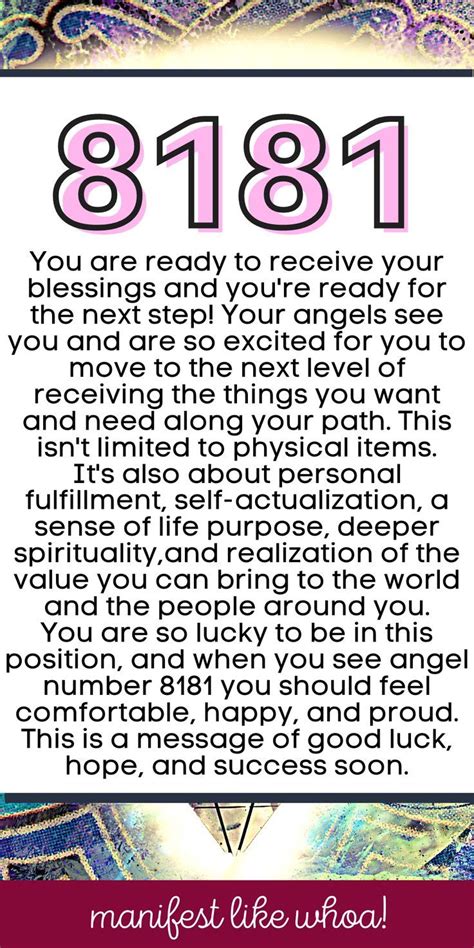 8181 Angel Number Meaning Symbolism For Manifestation Artofit