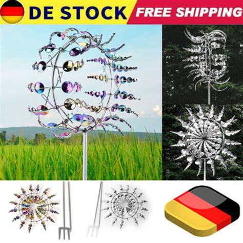 Garten Metall Windm Hle Magische Wind Spinner Einzigartige Windrad