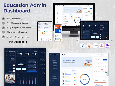 LMS Dashboard Bootstrap Admin Template With UI Framework EduAdmin