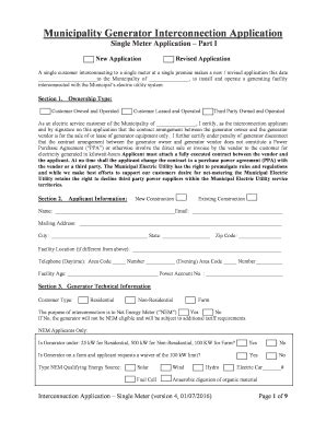 Fillable Online Conectiv Generator Interconnection Application Short