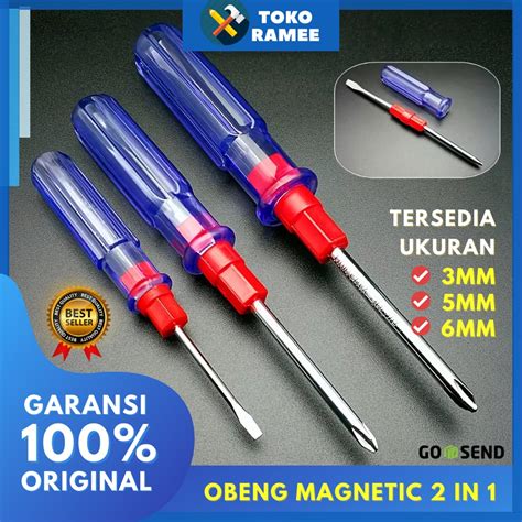 Jual Obeng Bolak Balik Plus Minus Min Panjang Magnet 3mm 5mm 6mm Set