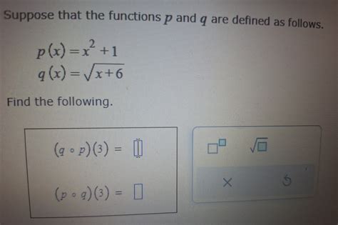 Solved Suppose That The Functions P And Q Are Defined As Chegg