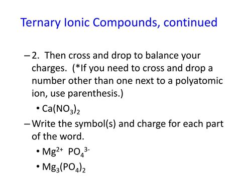 Ppt Writing Formulas For Binary Ionic Compounds Powerpoint